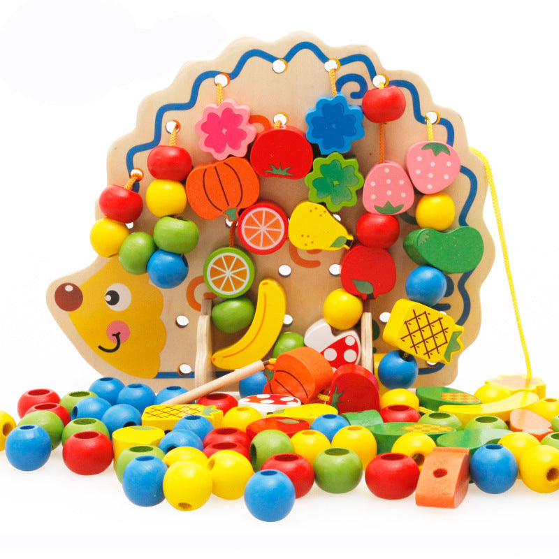 Juguete de madera Erizo Enhebrador Montessori – Motricidad fina y ...